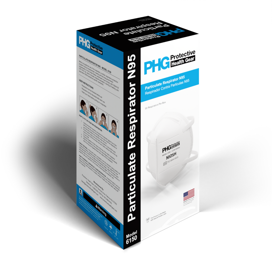 Model 6150 NIOSH Approved N95 Respirators – Protective Health Gear